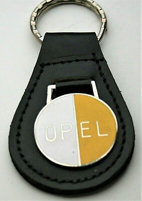 Vtg Opel Leather Automotive Car Metal Key Chain FOB 1970s NOS New | eBay