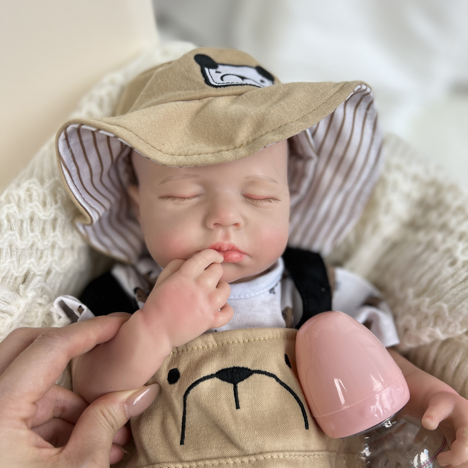 Loulou Boy Close Eyes 18in Reborn Baby Doll Full Body Silicone Newborn ...