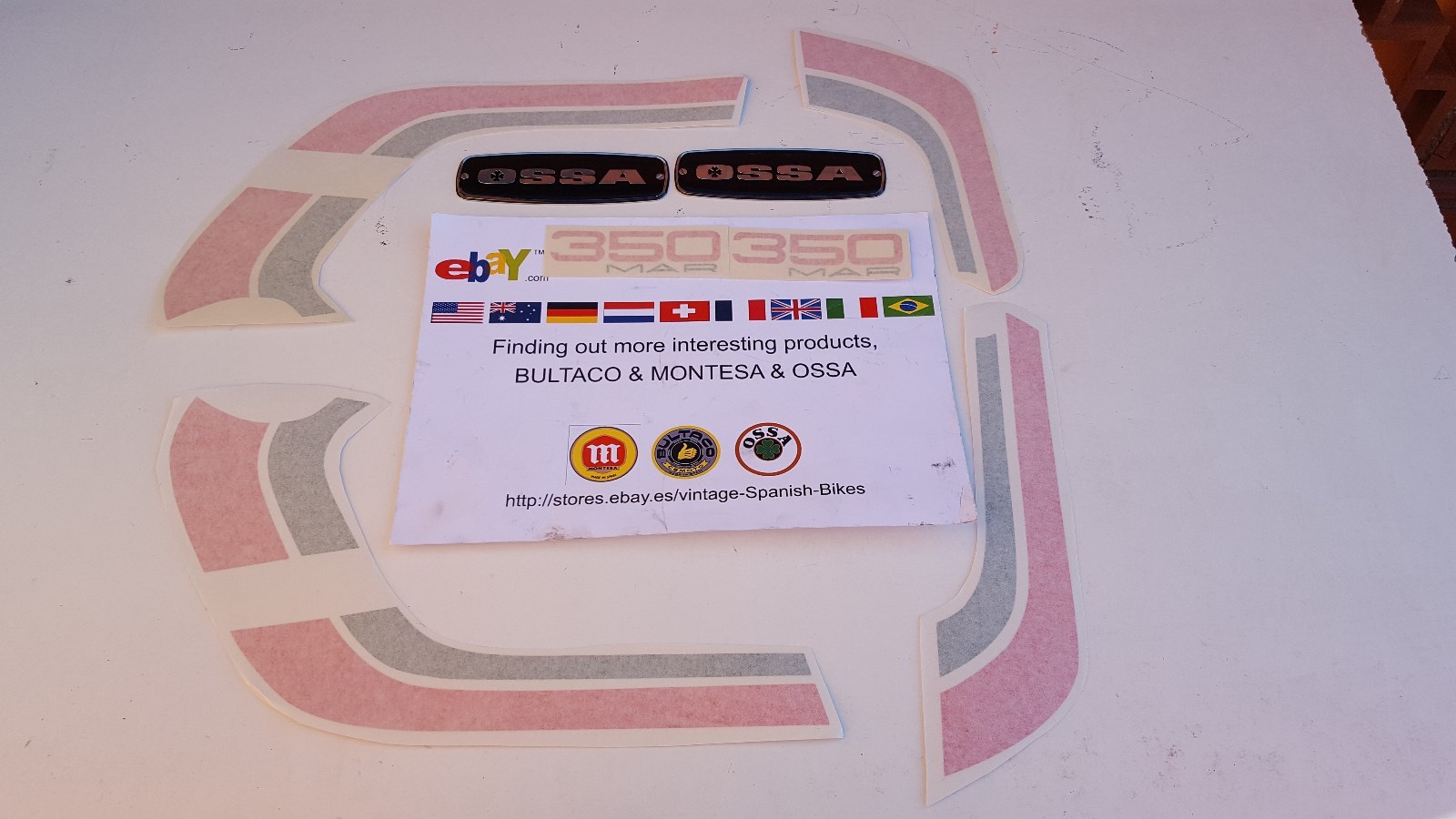 OSSA MICK ANDREWS DECALS KIT NEW OSSA MAR 350 DECALS KIT 350 | eBay