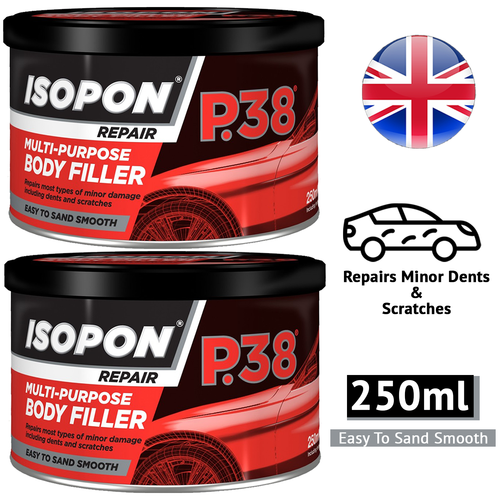 2x Upol Isopon P38 Multi Purpose Easy Sand Car Body Filler Scratch ...
