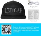 LED Hats,LED Caps Display Message Bluetooth Editable Cool Hat Medium ...