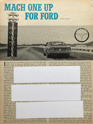 Vintage 1969 Ford Mach I original article / ad F001 | eBay