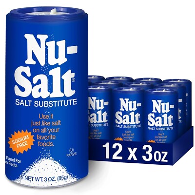 Nu-Salt Sodium-Free Salt Substitute, Contains Potassium Chloride, Table ...