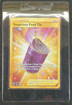 Pokemon Champions Path Suspicious Food Tin Gold Secret Holo Trainer ...