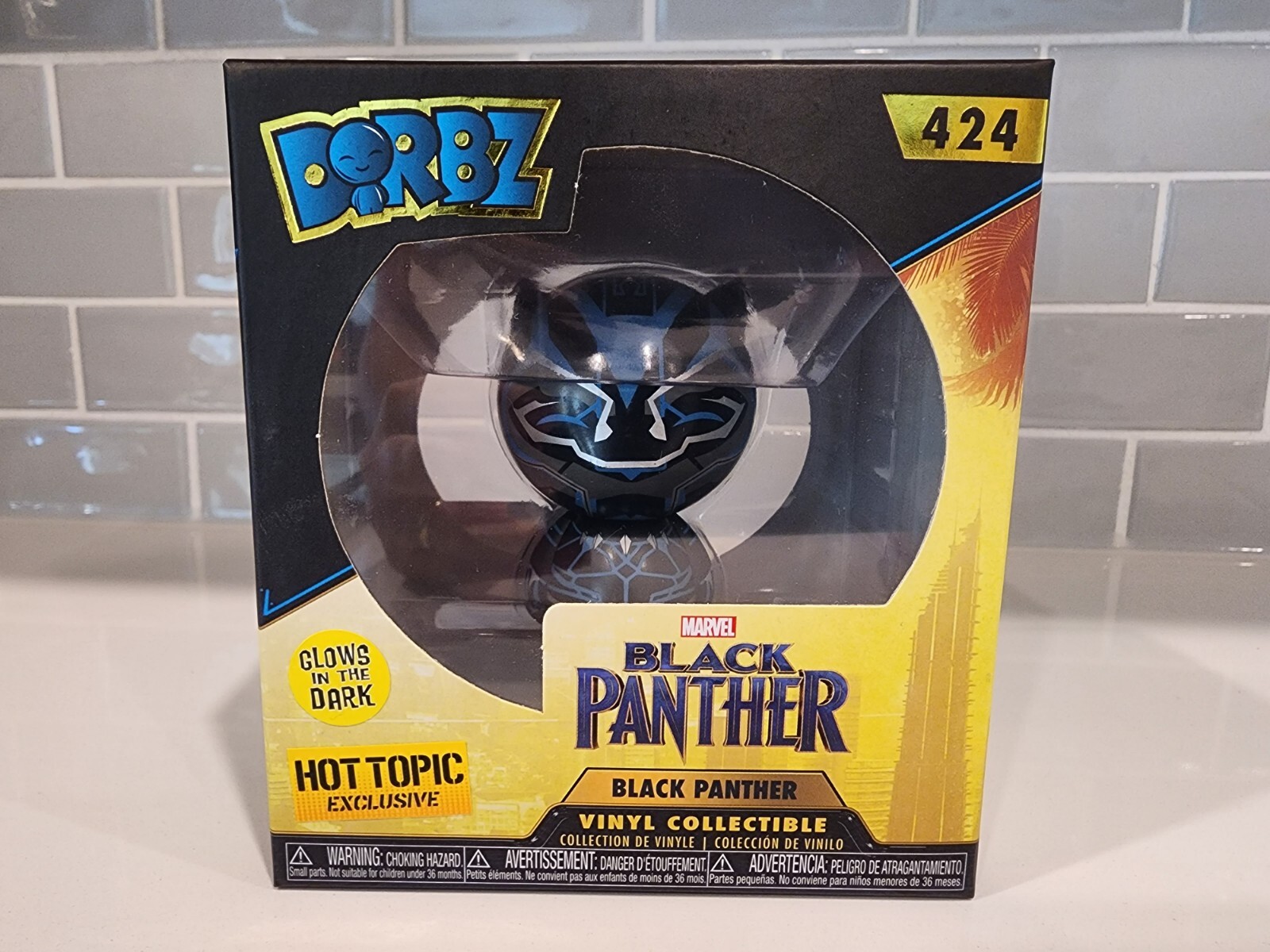 Black Panther Glow In The Dark Hot Topic Exclusive Funko Dorbz #424 ...