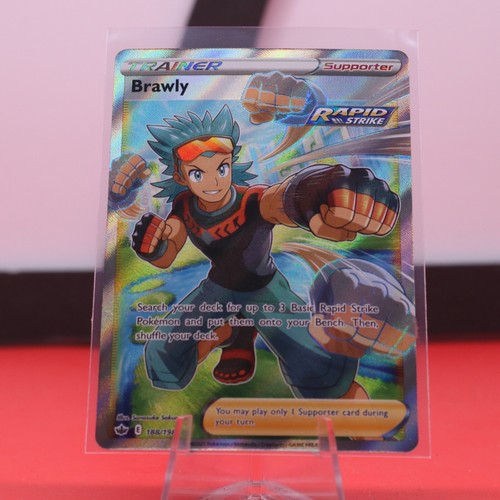 2021 Pokémon TCG SWSH Chilling Reign Ultra Rare Full Art 188/198 Brawly ...