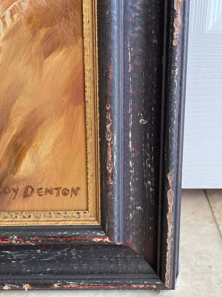 Troy Denton (B. 1949) Native American Indian Portrait Oil on Canvas ...