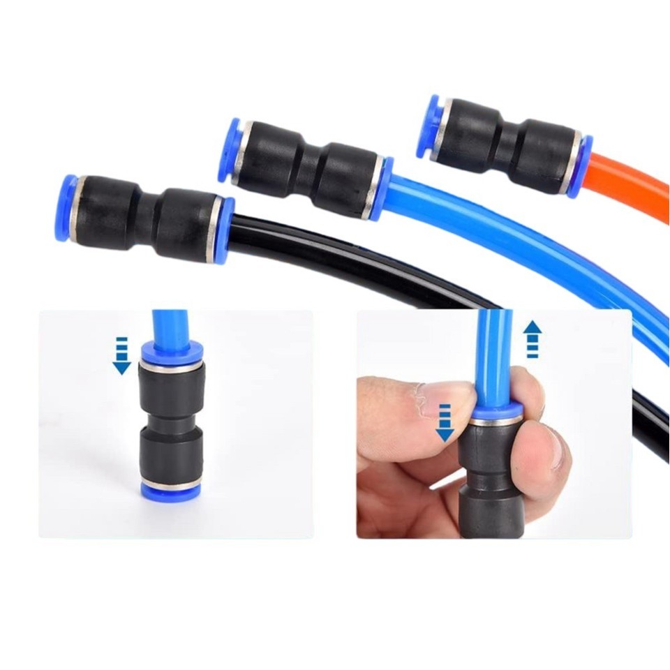 Aerospace Grade 60Pcs Air Hose Connector Kit with Straight Push Design ...