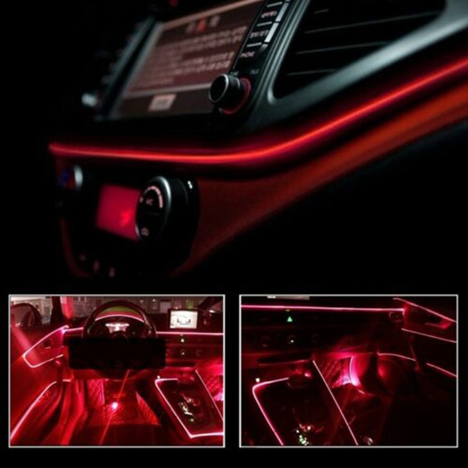 Universal Car LED String Wire Strip Interior Decorative Atmosphere ...