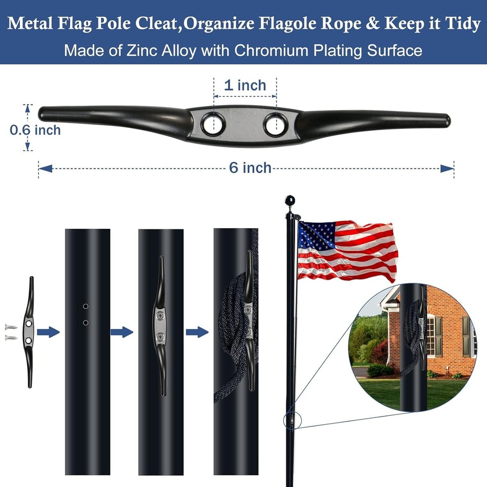 Essential Flagpole Repair Kit - Featuring Aluminum Truck and Halyard ...