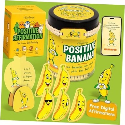 Funny Banana Gifts - Positive Affirmation Cards For Women, Jar Positive ...