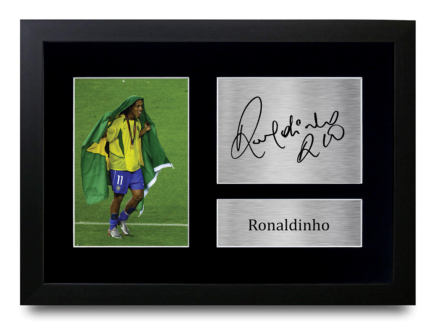 Ronaldinho Signed Pre Printed Autograph A4 Photo Gift For a Brazil Fan ...