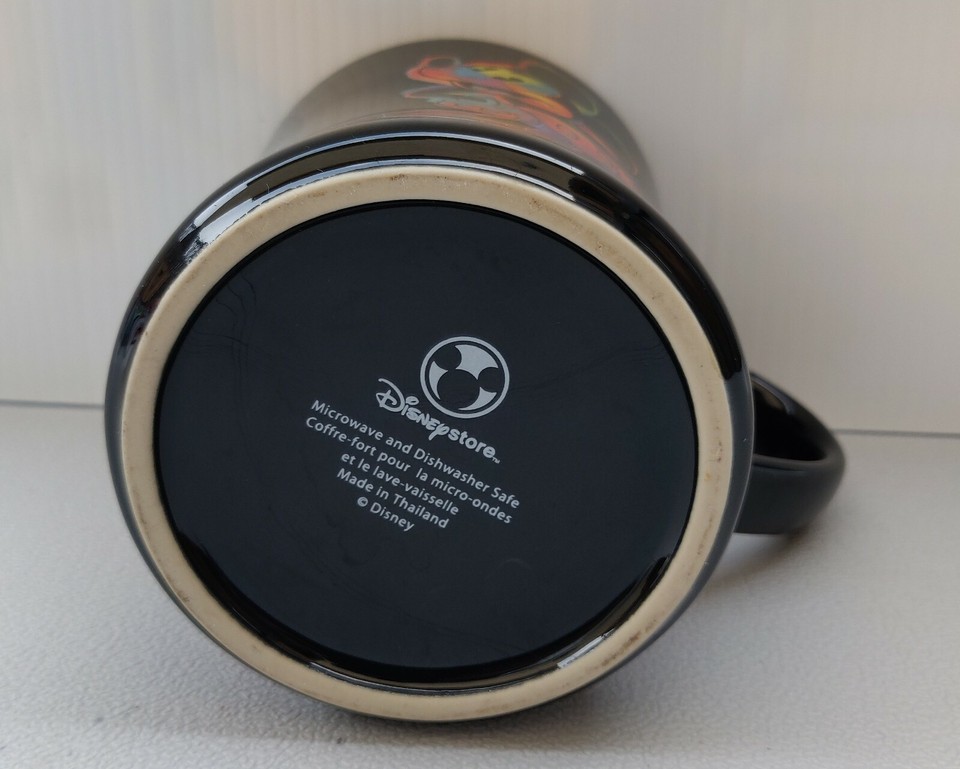 Mickey Mouse Coffee Mug Black Ceramic Cup Red Disney | eBay