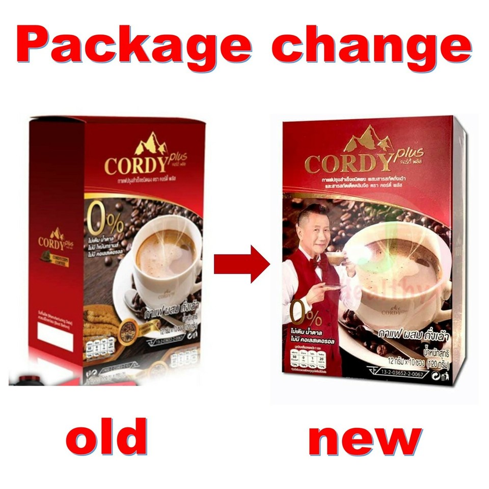 3 x Coffee Cordy Plus Cordyceps Ganoderma Herb Ginseng No Sugar Health ...