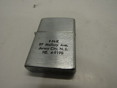 OLD TEECO JAPAN FNK JERSEY CITY HE 4-9190 LIGHTER COLLECTIBLE CIGARETTE ...