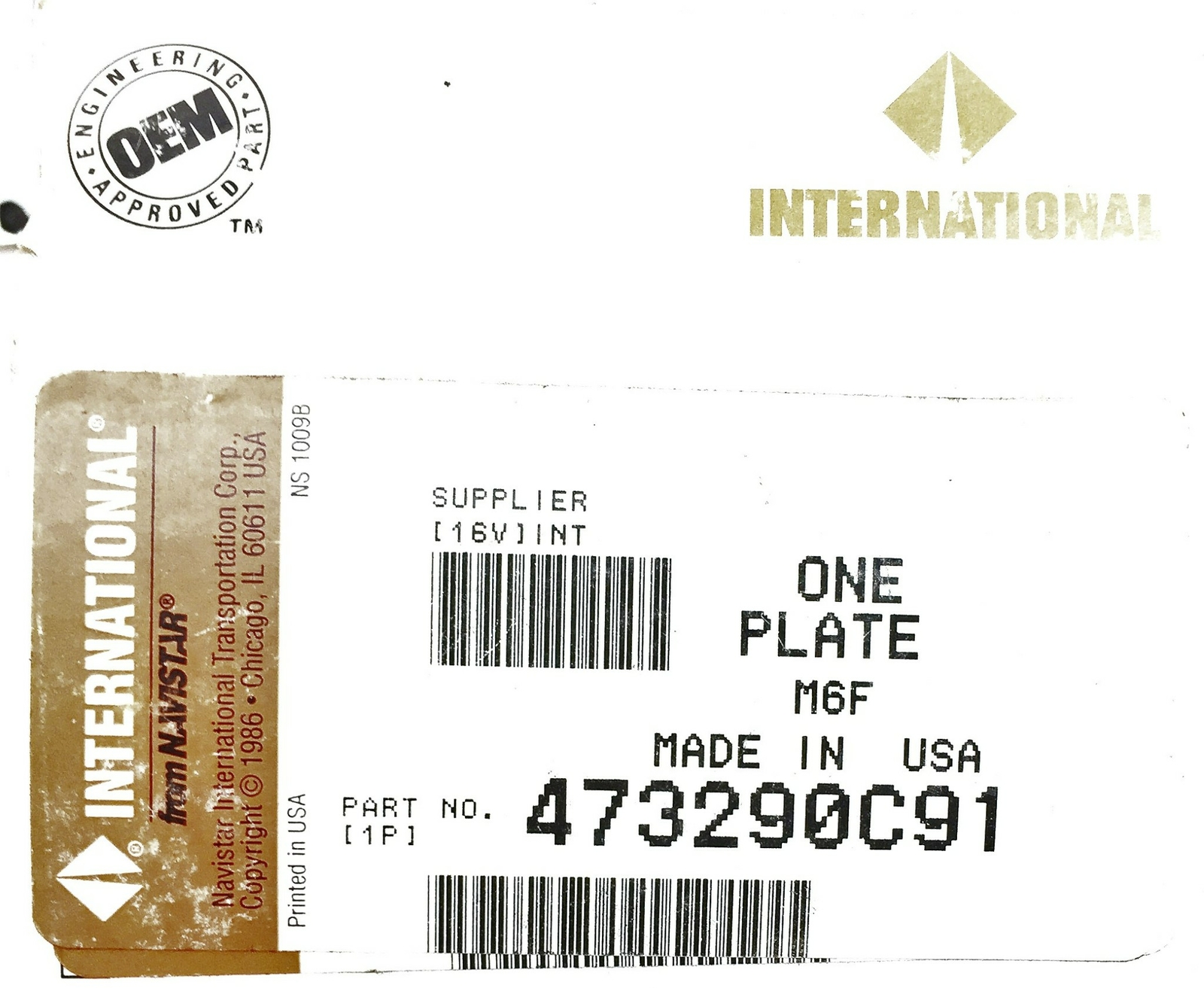 International/Navistar Horn Base Plate 473290C91 [Lot of 2] NOS | eBay