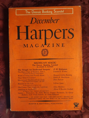HARPER'S December 1933 JOHN T FLYNN STELLA BENSON GEORGE MILBURN SELMA ...