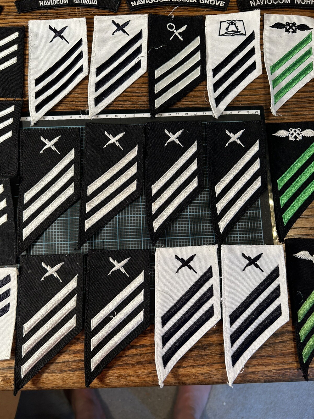 U.S. Navy Rating (Rank) Patches Lot Of 37 Used Military | eBay