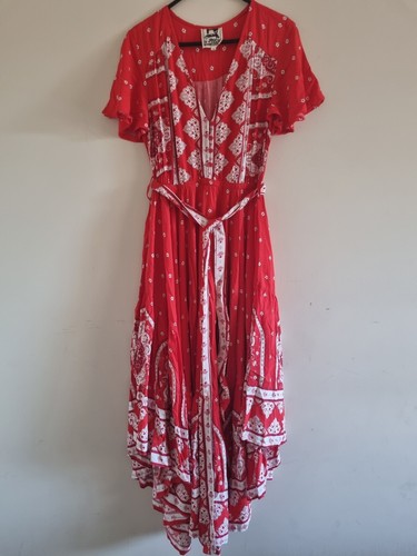 Jaase Womens Red/ White Flutter Sleeve Maxi Dress Size XS BNWOT | eBay ...