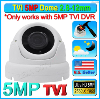 5MP TVI Chipset HD 2.8-12mm Video CCTV Weatherproof Outdoor Dome Camera ...