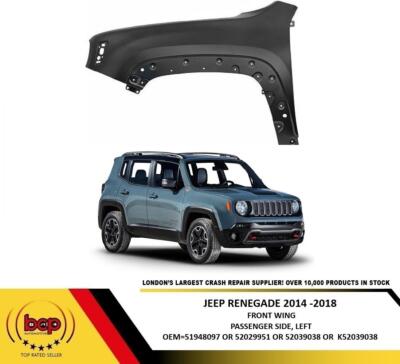 JEEP RENEGADE 2014 -2018 FRONT WING PASSENGER SIDE FENDER PANEL LEFT ...