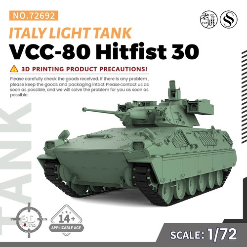 SSMODEL SS72692 1/72 25mm Military Model Kit Italy VCC-80 Hitfist 30 ...