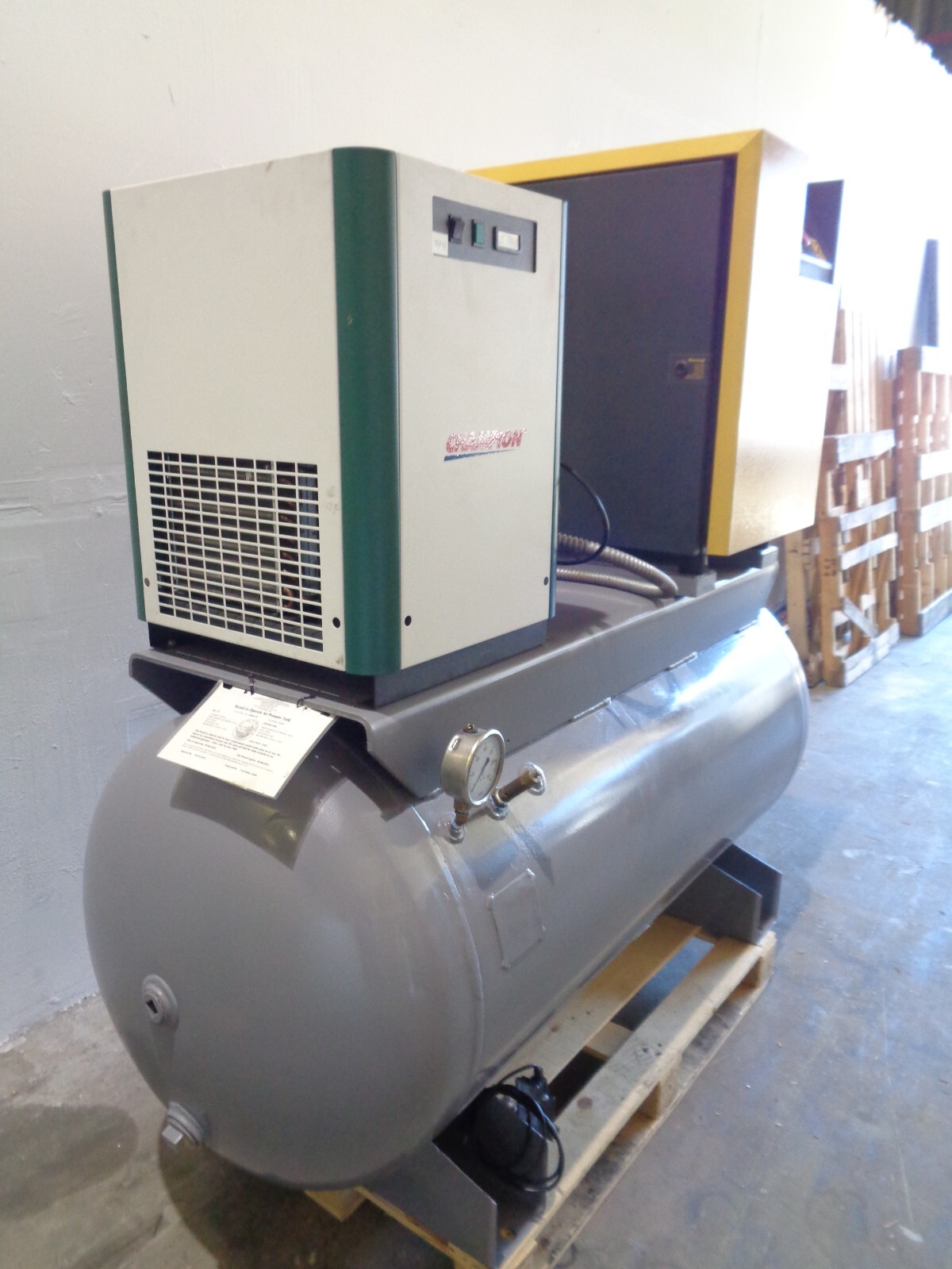 2002 Kaeser SM11 10 hp rotary screw air compressor Champion air dryer ...