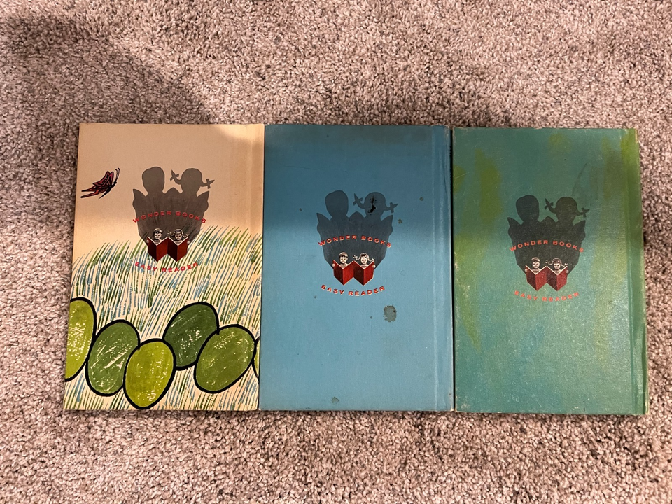 Lot of 3 Wonder Books Easy Reader 1961 1963 Big Green Thing, Mixed Up ...