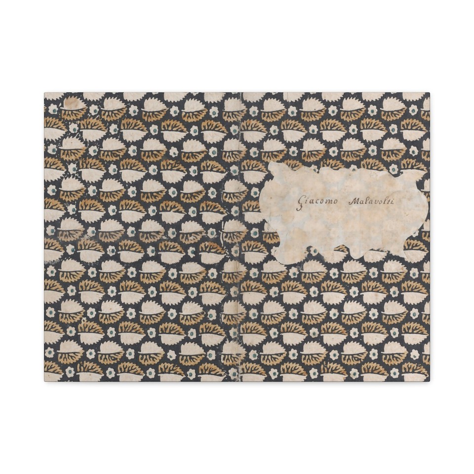Anonymous - Book cover with overall leaf pattern - Canvas Wall Art | eBay