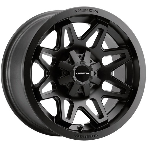 4-New 12" Vision ATV 416 Se7En ATV Wheels 12x7 4x156 2.5 Matte Black ...