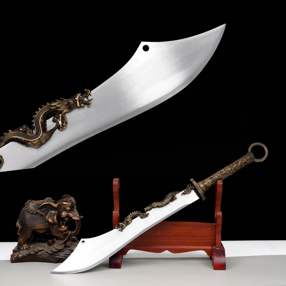Sturdy Chinese Wushu Broadsword Kung Fu Sword Manganese Steel Blade ...