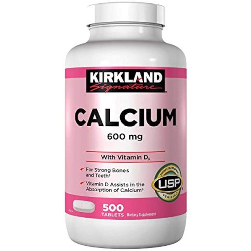 Kirkland Signature Calcium 600mg + Vitamin D - 500 Tabs 96619389193| eBay