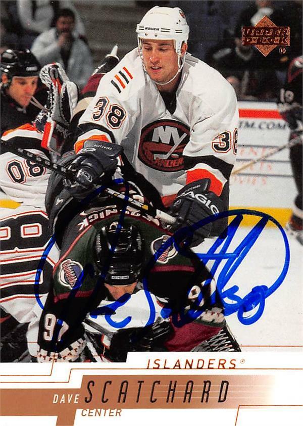 Dave Scatchard autographed Hockey Card (New York Islanders) 2001 Upper ...