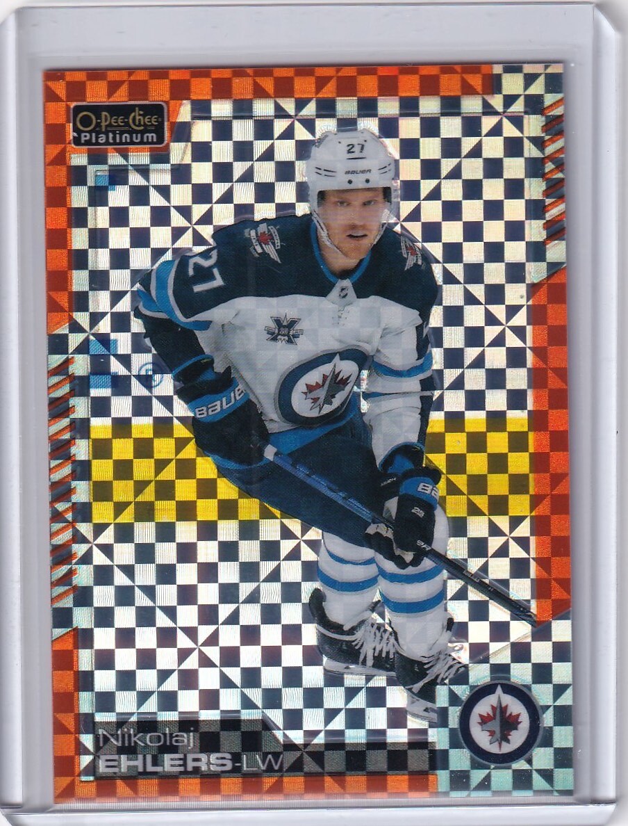 2020-21 O-Pee-Chee Platinum - Orange Checkers #97 Nikolaj Ehlers /25 ...