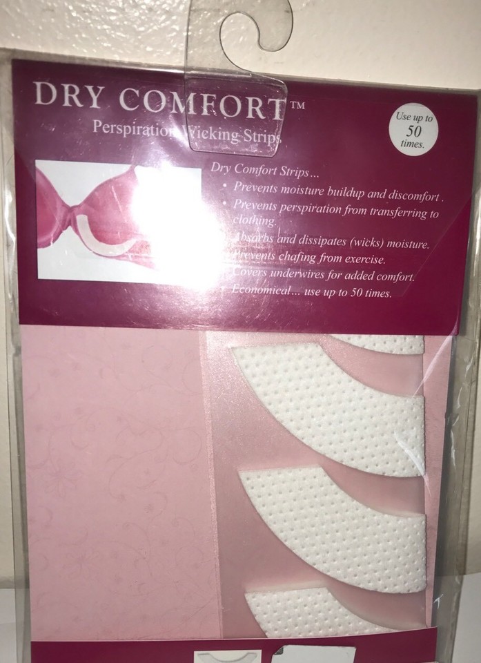 Braza Dry Comfort for Bras,Anti-Perspiration Wicking Strips A/B CUP, 2 ...