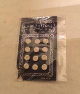 Antique Handmade Lace Buttons France/12 Original Card | eBay