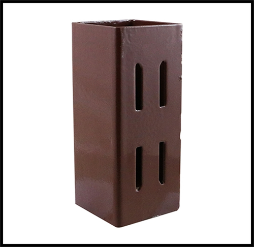 75mm (3") & 100mm (4") Quick Fit Fence Post Extender Holder Oxide Red ...