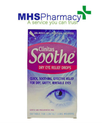 Clinitas Soothe Preservative Free 20 x 0.5ml Individual Dry Eye Relief ...