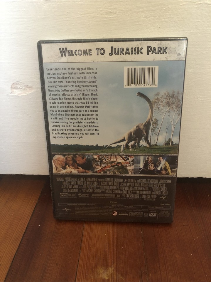 Jurassic Park DVD Sam Neill Laura Dern Jeff Goldblum - New & Sealed ...
