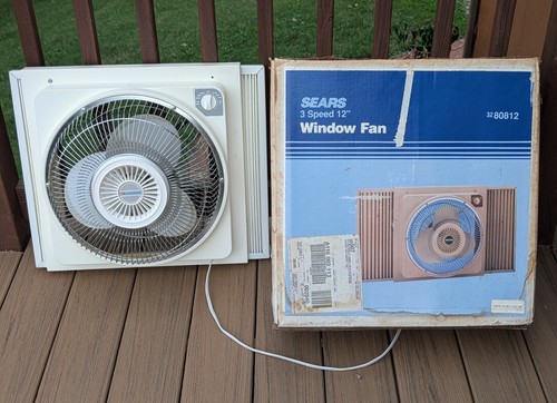 Vintage Lakewood Fan reversible window fan 3 Speed In Original Sears ...