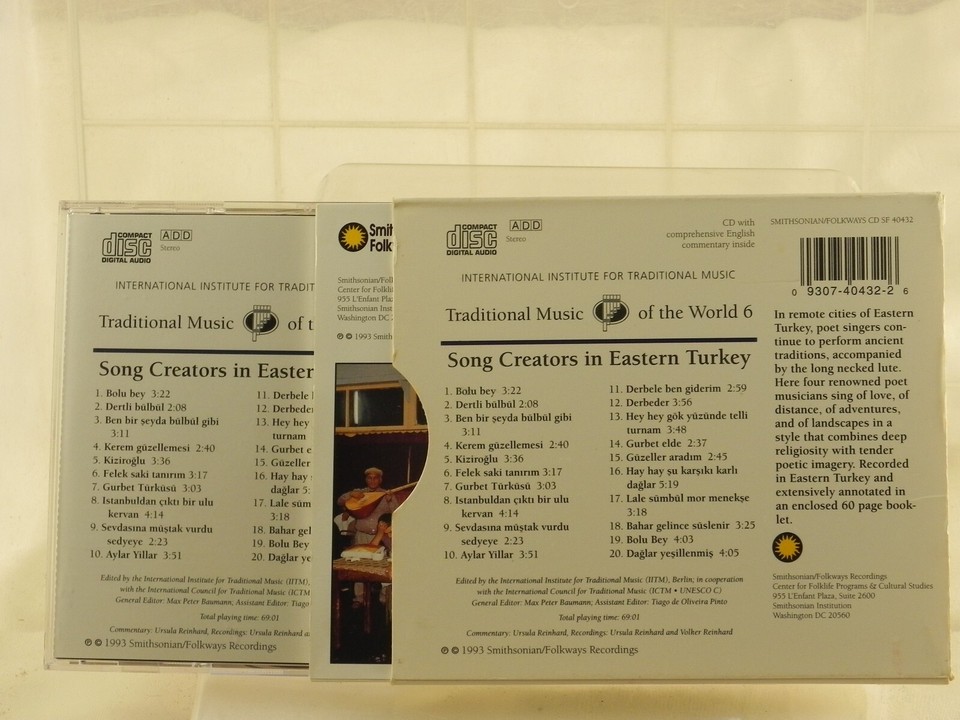 Song Creators in Eastern Turkey by Various Artists (CD, Nov-1993 ...