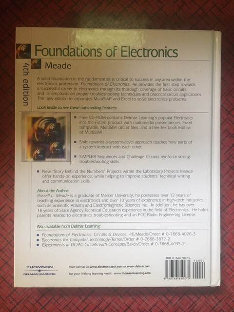 Foundations of Electronics by Robert Diffenderfer and Russell L. Meade ...