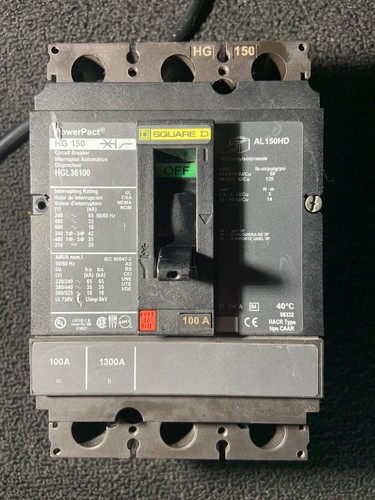 Square D HGL36100 3P 100AMP CIRCUIT BREAKER | eBay