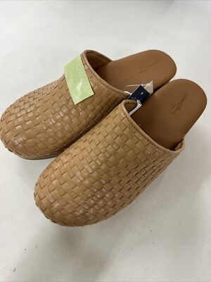 Universal Thread Magnolia Heels Clogs Woven Brown NEW Size 8.5 | eBay