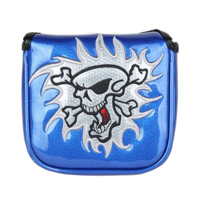 1pc Skull PU Golf Square Mallet Putter Head Cover For Center Shaft ...