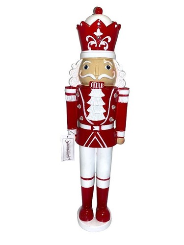 SEASONAL ABODE Red White SOLDIER Light Up Christmas NUTCRACKER 18" New ...