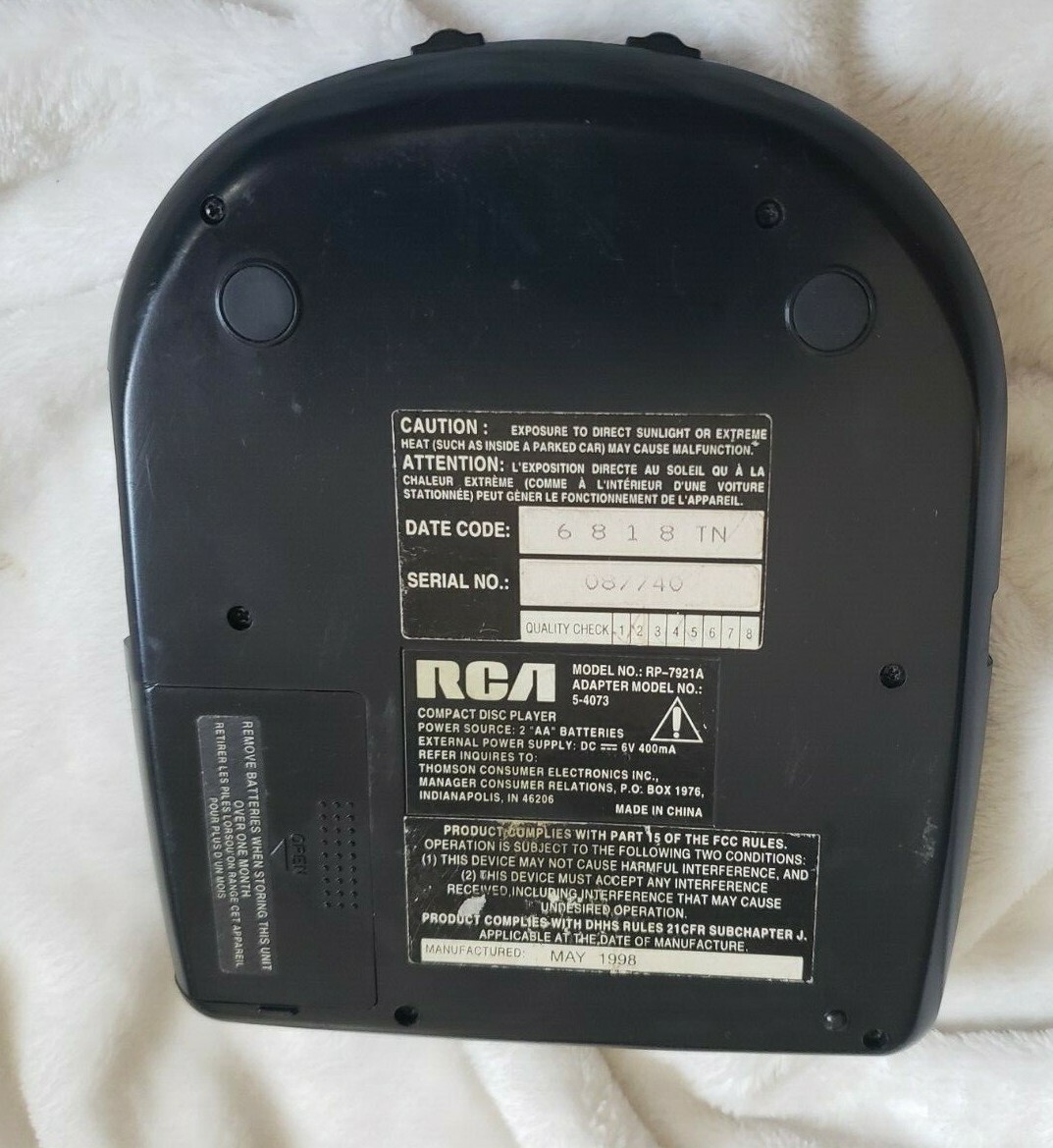 Vintage RCA Portable CD Player RP-7921A walkman audio X-Bass X Bass | eBay