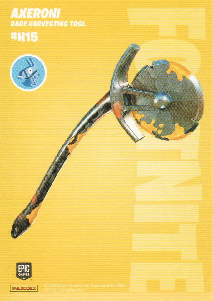 2021 Fortnite S3 Trading Card Harvesting Tool #H15 Axecalibur / Axeroni ...
