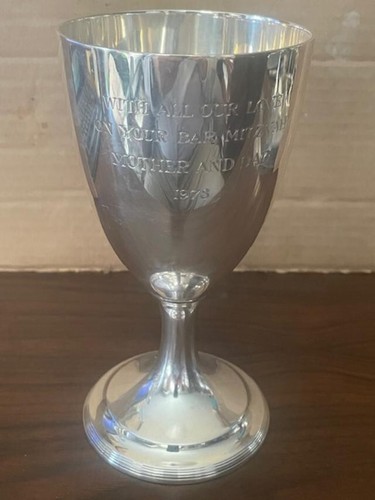 TIFFANY & CO STERLING WATER GOBLET "ANDREW JON SHEVIN" BAR MITZVAH | eBay