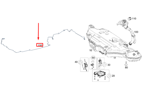NEW MERCEDES-BENZ GLB X247 ADBLUE TANK ADDITIVE LINE A2474709103 NO ...
